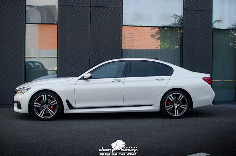 BMW 740 Satin White Wrap - DCM Design