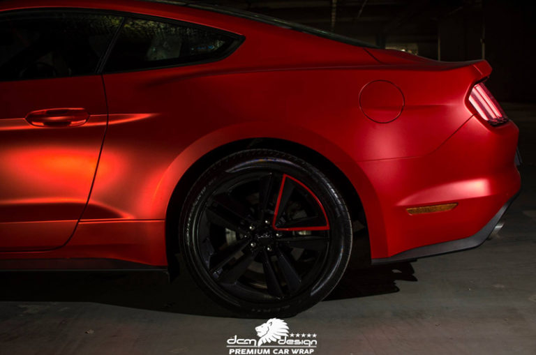 Ford Mustang Inferno Red Chrome Matte - DCM Design